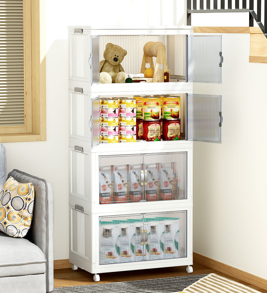 Joybos® Stackable Storage Bins with Lids and Doors