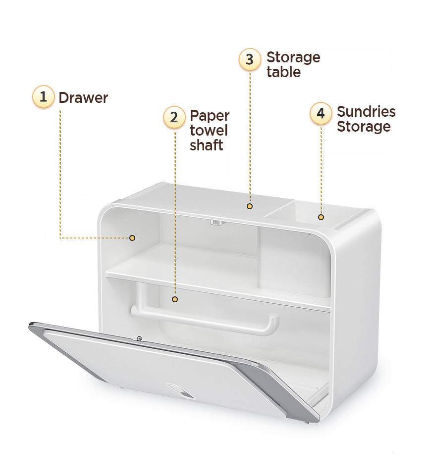 Joybos®Toilet Paper Storage Box with Drawer and Phone Holder Z142