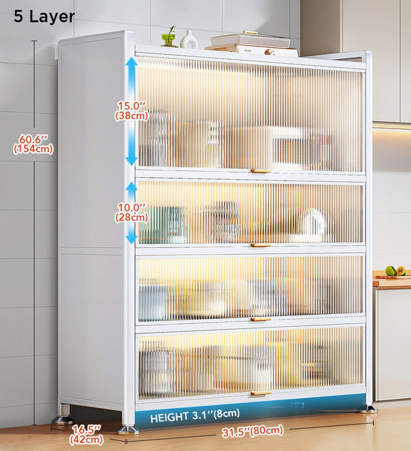 Joybos® Upgraded Larger Heavy Metal Kitchen Storage Cabinet F238