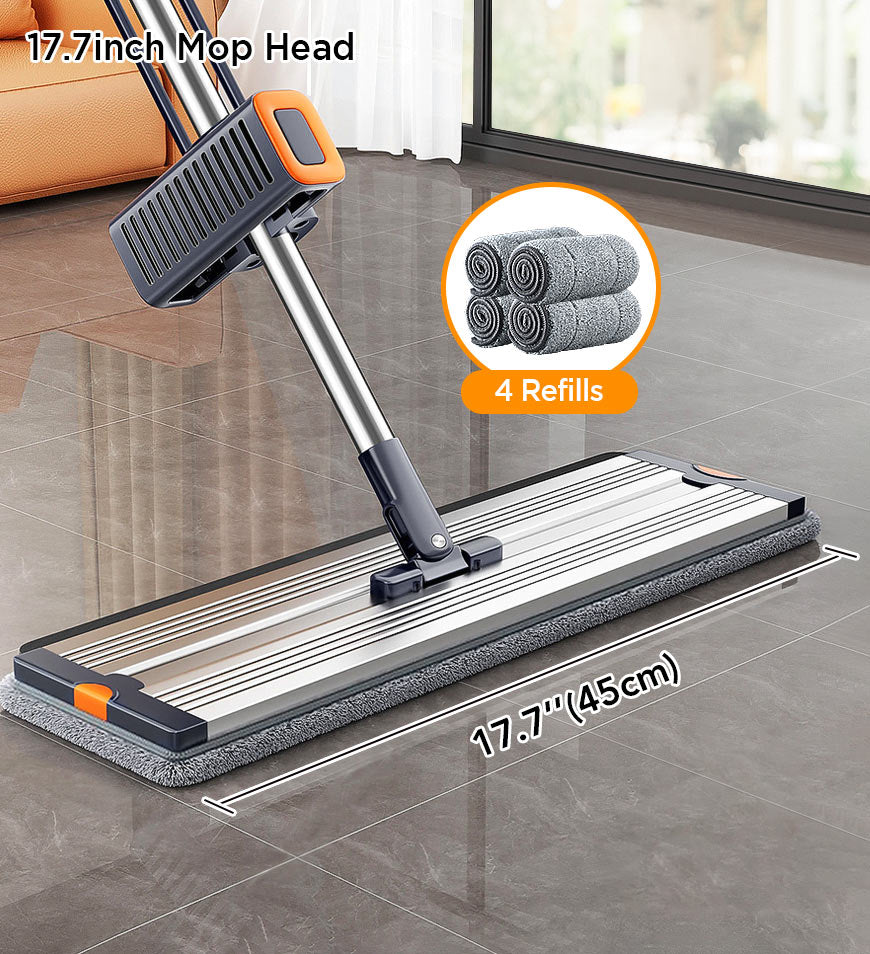 Joybos® Rotating Large Flat Mop Set With Dewatering Scraper Z147