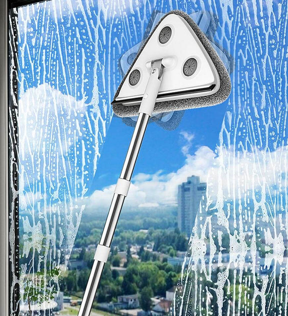 Joybos® 65 Inches Rotating Triangle Wall Mop Cleaner With Window Squee