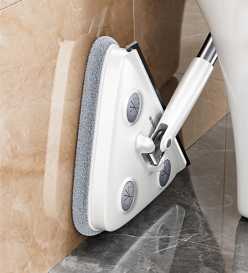 Joybos® 65 Inches Rotating Triangle Wall Mop Cleaner With Window Squee