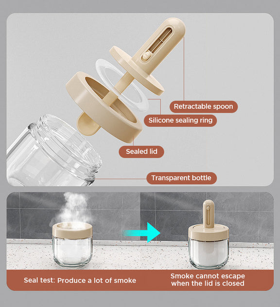 Joybos® Retractable Bottle-Tight Glass Seasoning Jar F123