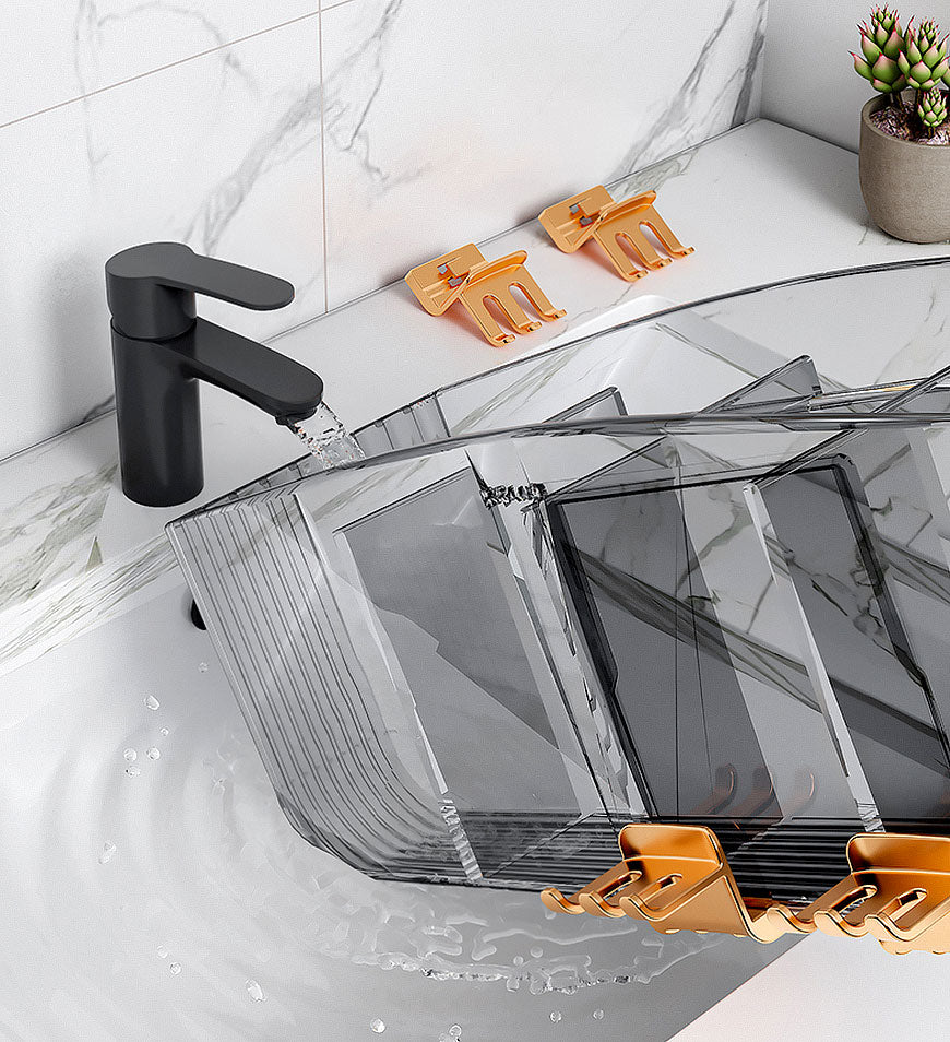 Joybos® Punch Free Wall Mounted Toothbrush ath For Bathroom With Cups