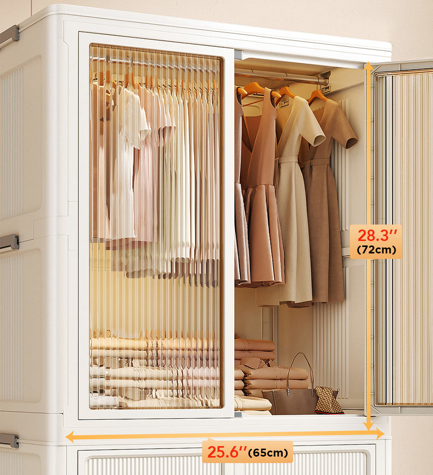 Joybos® Large Stackable Wardrobe Closet Organizers With Lids And Wheel