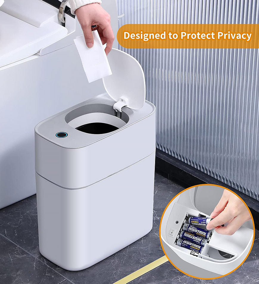 Joybos® Motion Sensor Smart Trash Can with Lid Touchless Garbage Can f