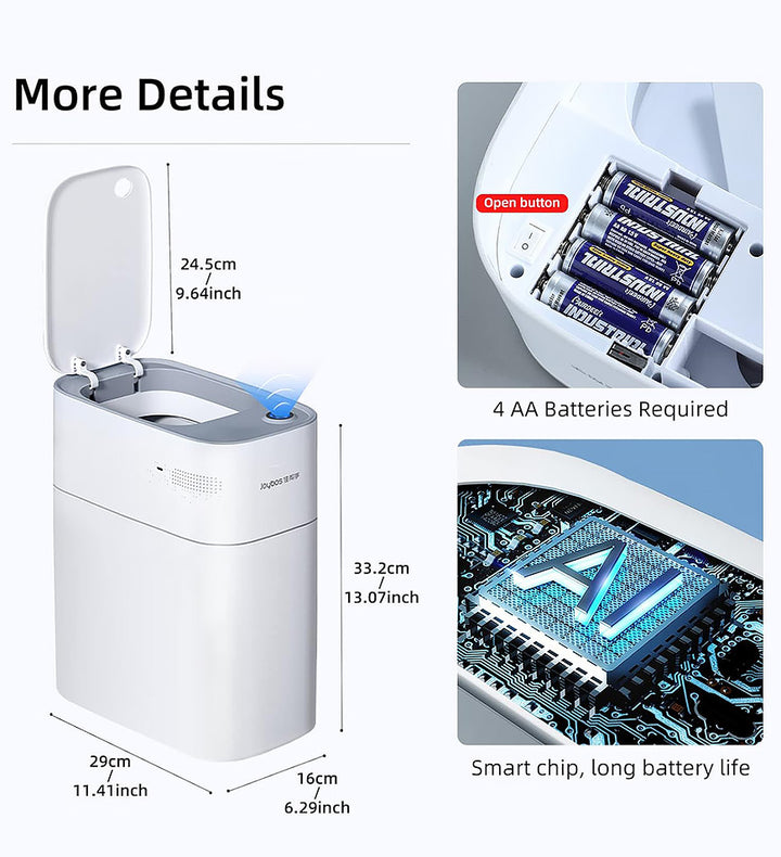 Joybos® Automatic Adsorption Touchless Motion Sensor Bathroom Trash Ca Joybos® Automatic Adsorption Touchless Motion Sensor Bathroom Trash Ca