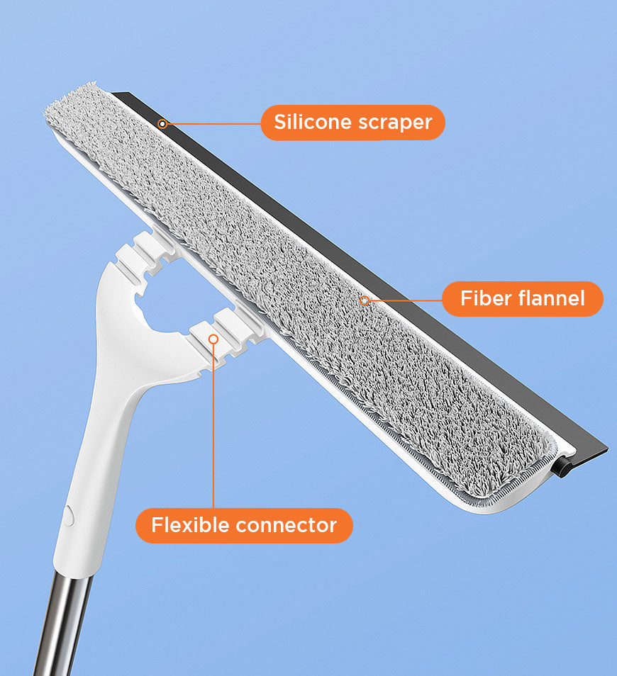 Joybos® 2 In 1 Window Cleaning Combo Tool With 43 Inch Extension Pole