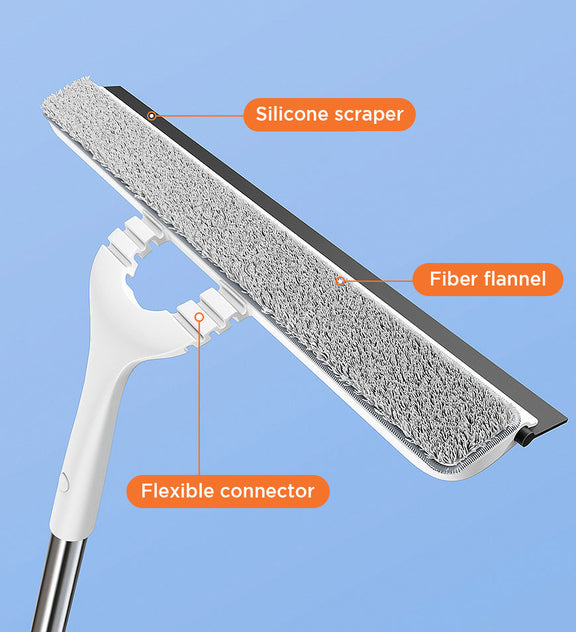 Joybos® 2 In 1 Window Cleaning Combo Tool With 43 Inch Extension Pole