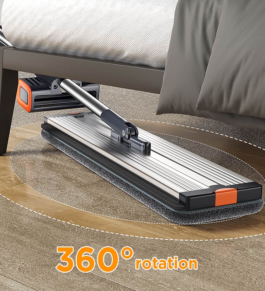 Joybos® Rotating Large Flat Mop Set With Dewatering Scraper Z147