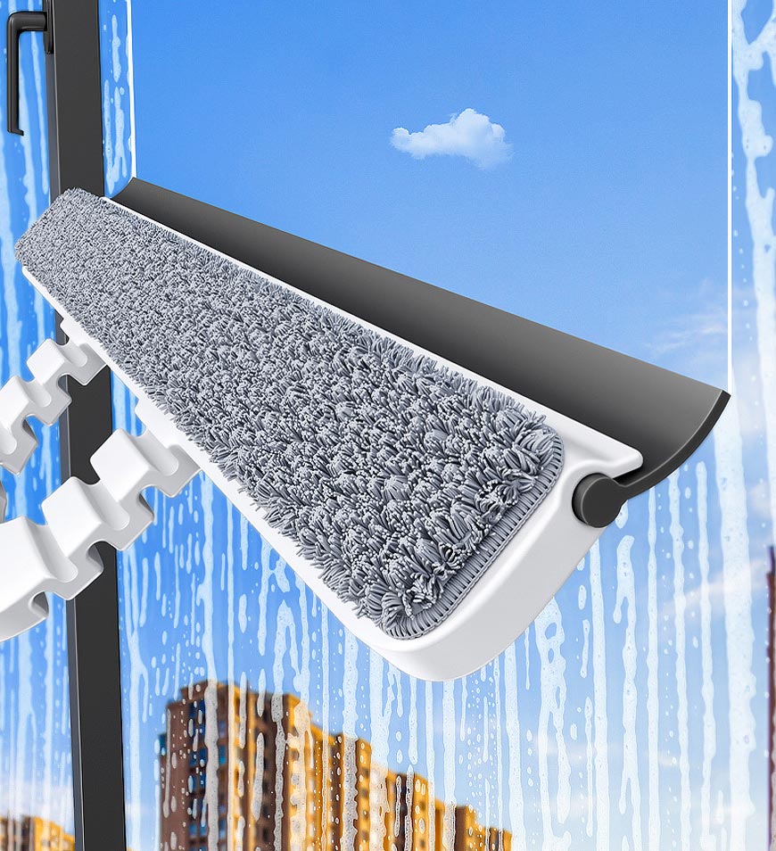 Joybos® 2 In 1 Window Cleaning Combo Tool With 43 Inch Extension Pole