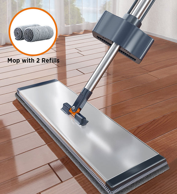 Joybos® Flat Professional Cotton Mop With 2 Mop Pads Z12