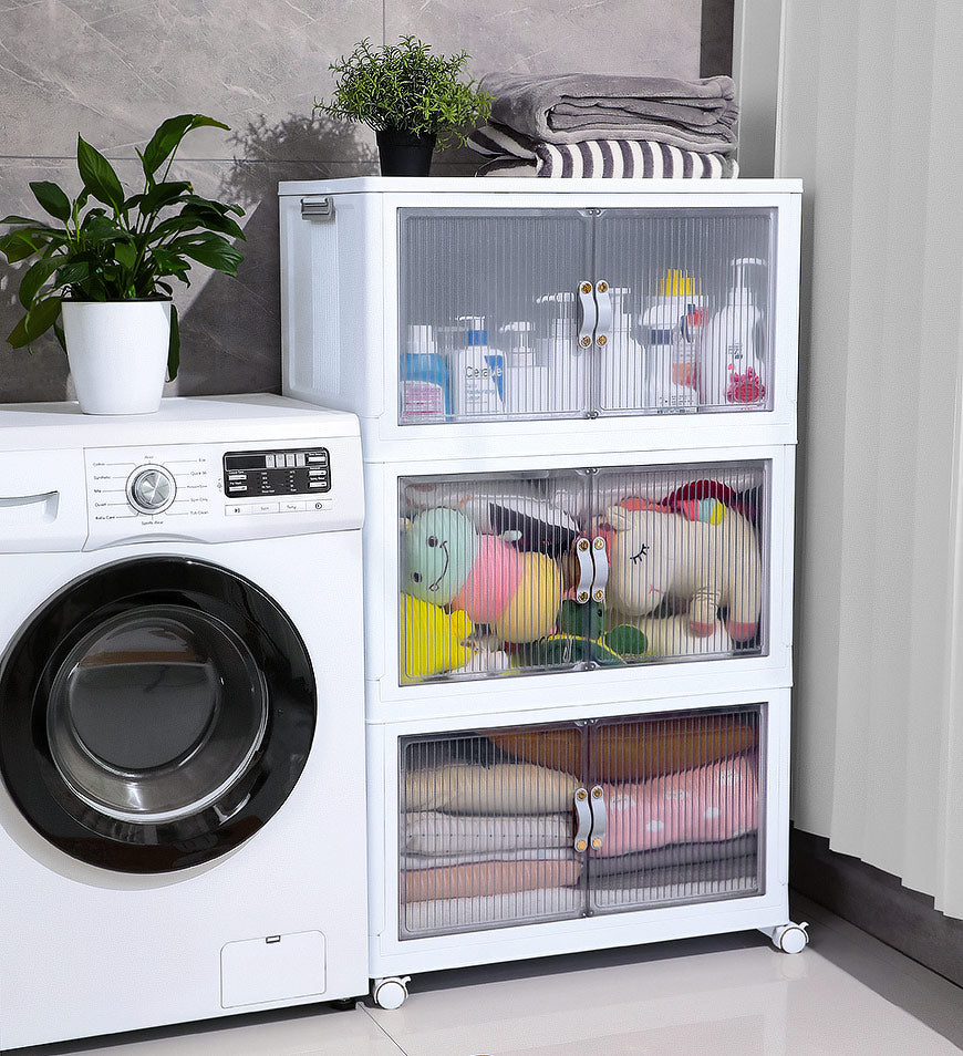 Joybos® Large-Capacity Folding Storage Bins With Lids and Wheels