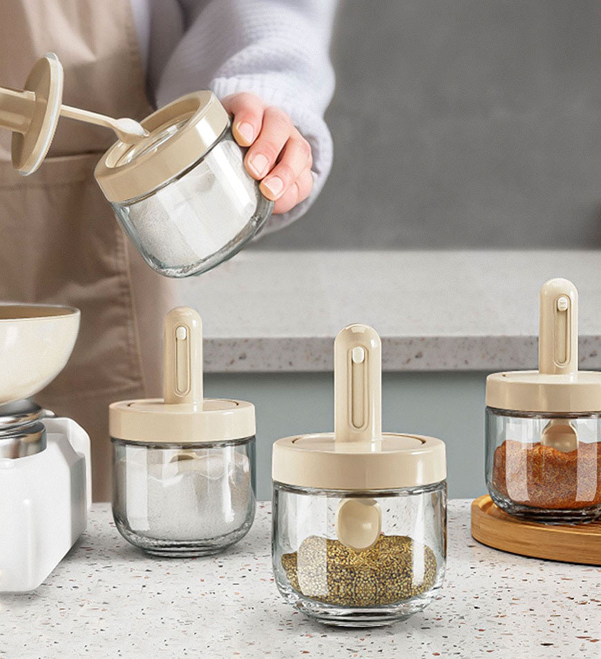 Joybos® Retractable Bottle-Tight Glass Seasoning Jar F123
