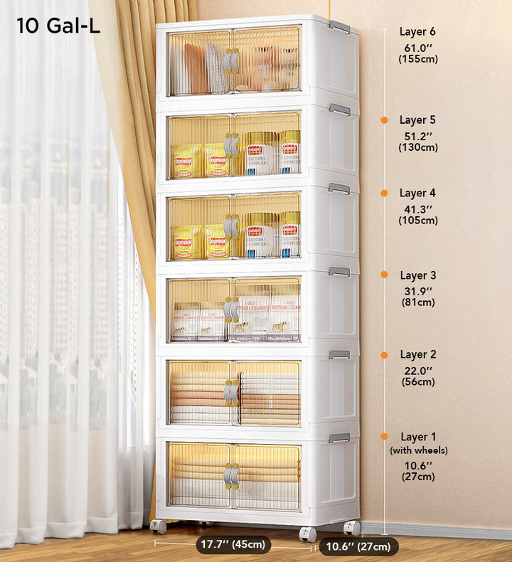 Joybos® Stackable Storage Bins with Lids and Doors Joybos® Stackable Storage Bins with Lids and Doors