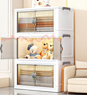 Joybos® Stackable Storage Bins with Lids and Doors