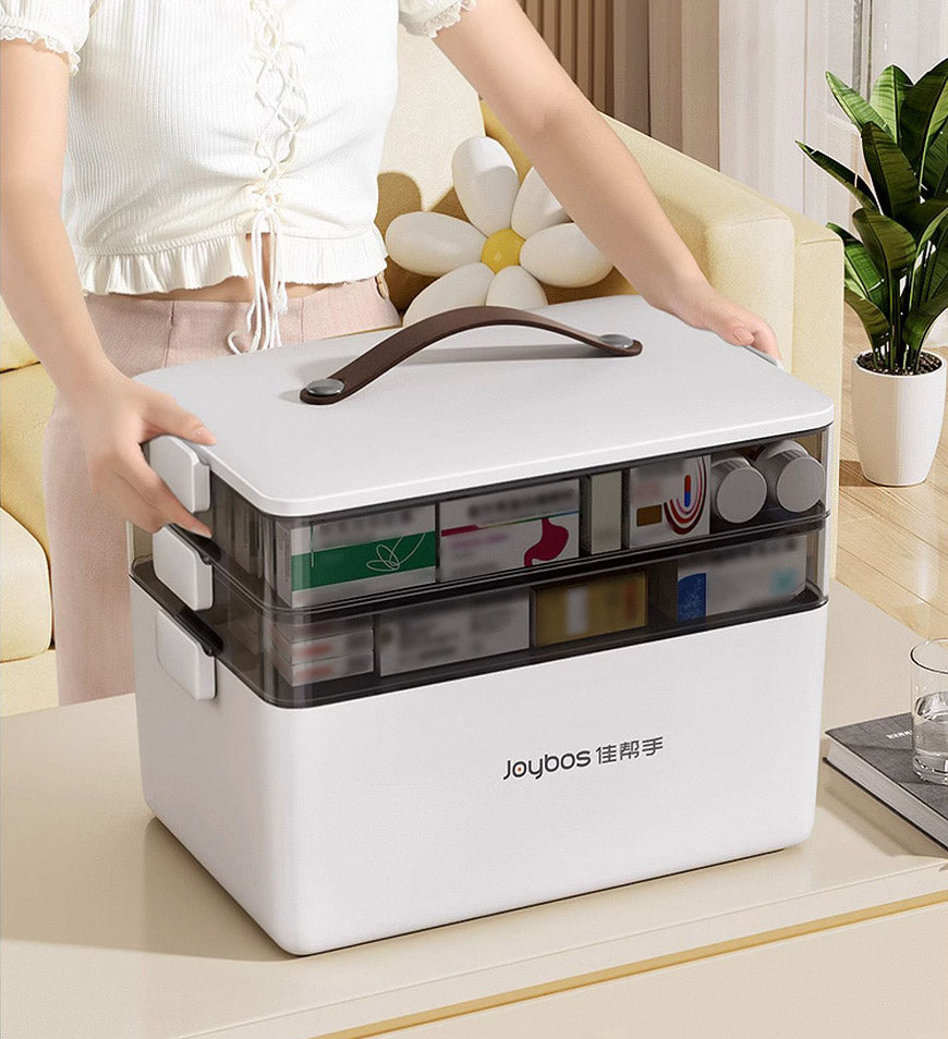 Joybos® 3 Tiers Portable and Foldable Medicine Box Z132