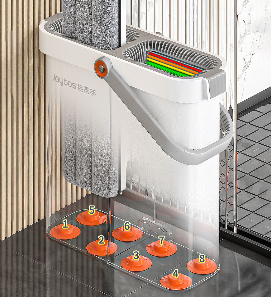 Joybos®Flat Floor Mop and Bucket Set with Aluminum Handle